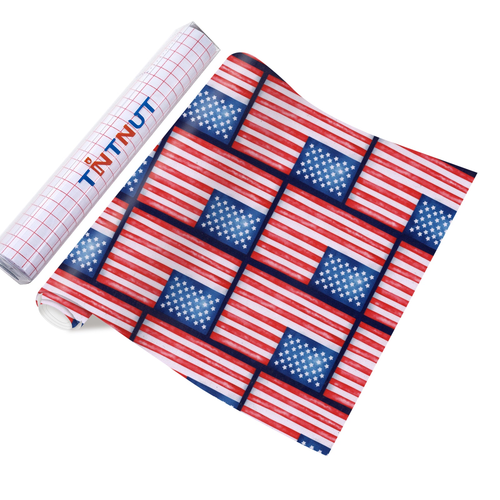 Tintnut American Flag Permanent Vinyl Red Patriotic Adhesive Vinyl Ind ...