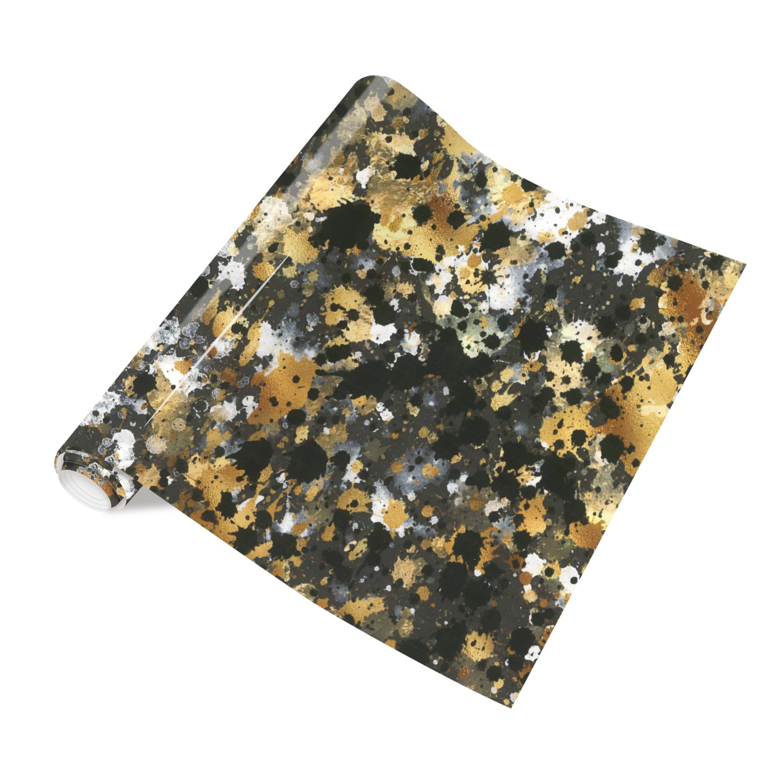 Tintnut Splash Patterned HTV Vinyl Black Gold Heat Transfer Vinyl Wate ...